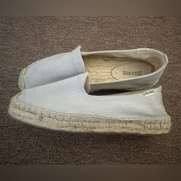 Soludos | Shoes | Soludos Lightgray Platform Espadrilles Size 85 | Poshmark